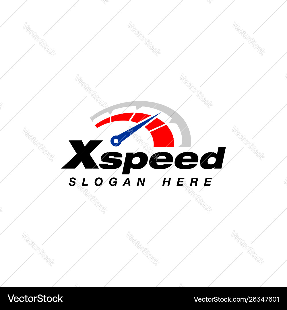 Speed logo design speedometer icon symbol Vector Image