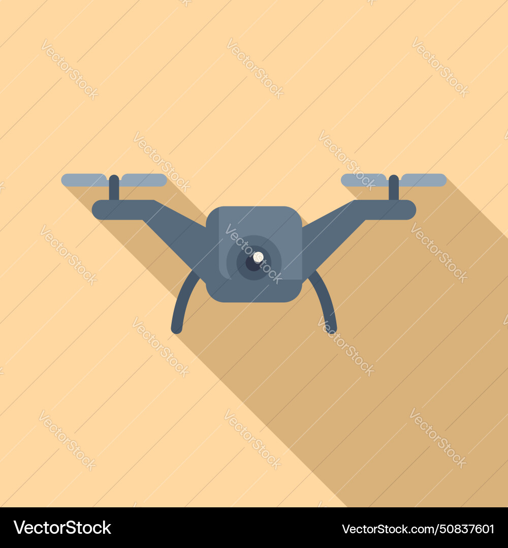 Uav drone filming icon flat operator air Vector Image