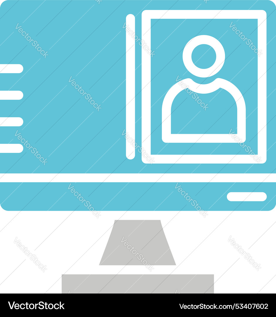 Accounts glyph two colour icon Royalty Free Vector Image