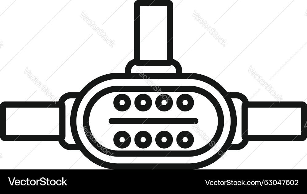 Electric fuse connecting two cables with visible Vector Image