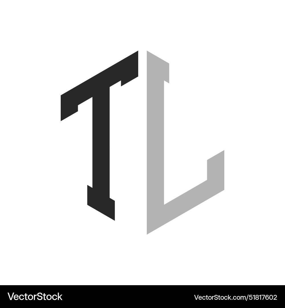 Modern unique hexagon letter tl logo design Vector Image