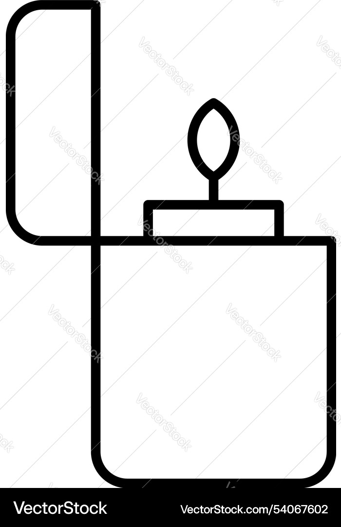 Zippo line icon design Royalty Free Vector Image