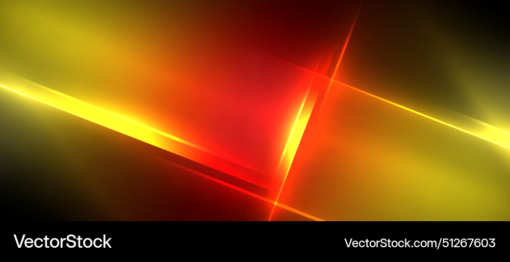 Amber and red lights illuminate the dark sky Vector Image