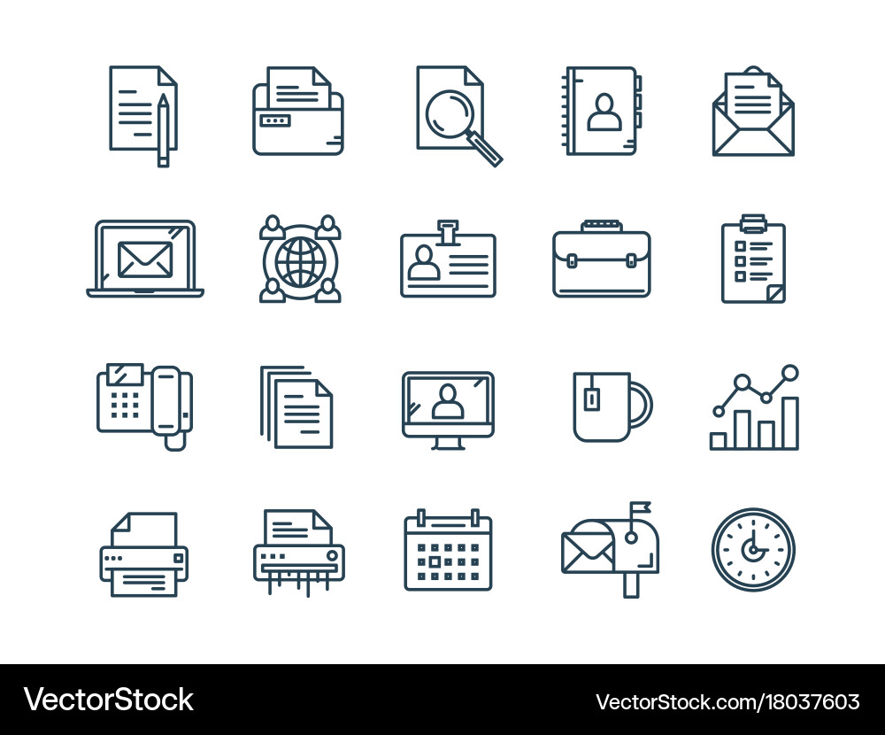Business and office work documents paperwork Vector Image