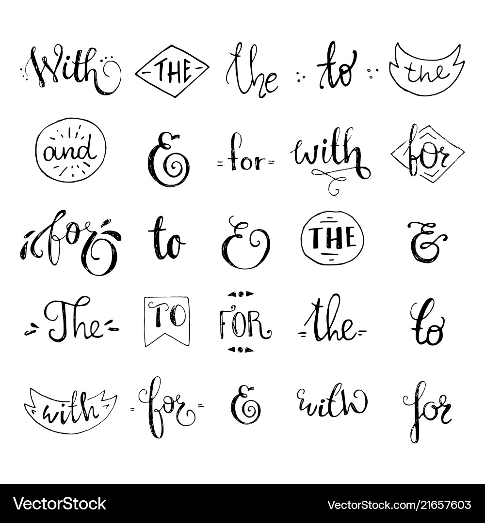 Collection of catchwords Royalty Free Vector Image