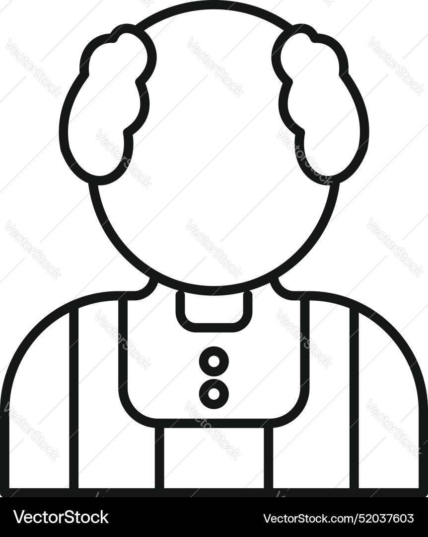 Senior scientist wearing lab coat conducting Vector Image