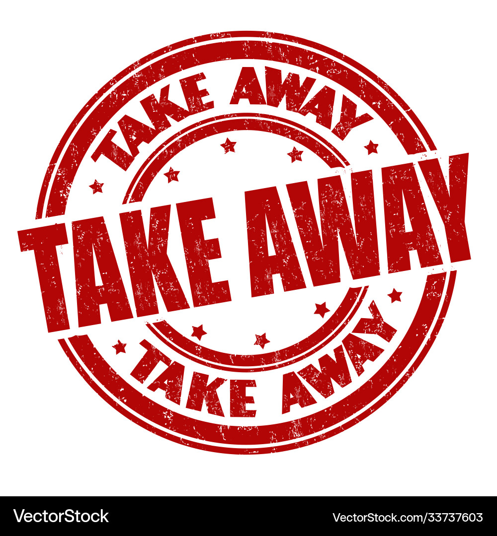 Take away sign or stamp Royalty Free Vector Image