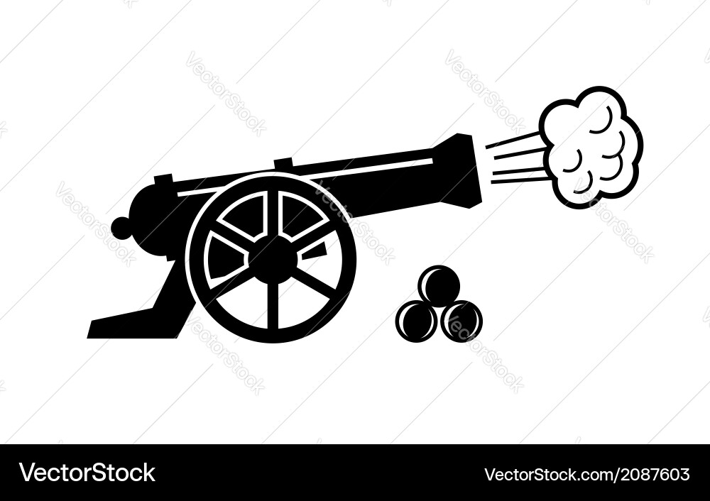 Vintage Cannon Icon Royalty Free Vector Image - VectorStock