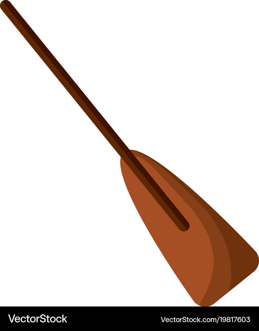 Wooden boat oar sport object element Royalty Free Vector