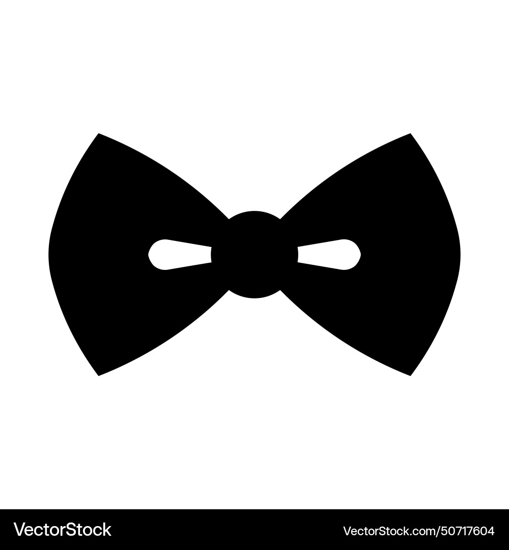 Black bow icon on white background Royalty Free Vector Image