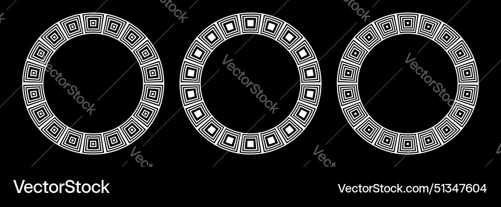 Decorative round frames Royalty Free Vector Image