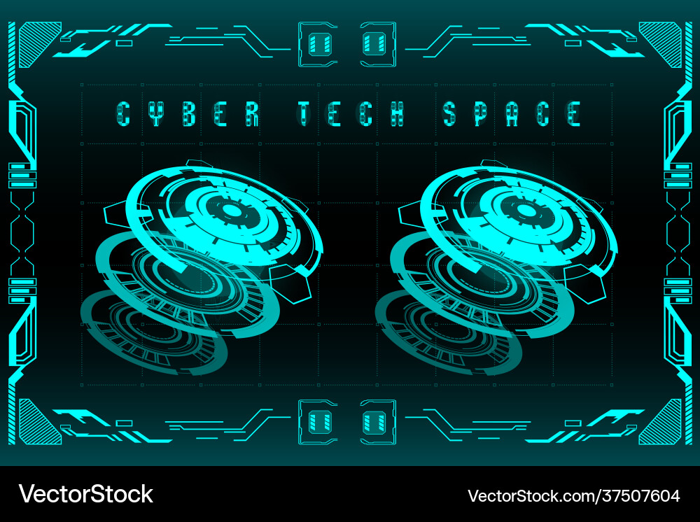Futuristic hud background with ui elements Vector Image