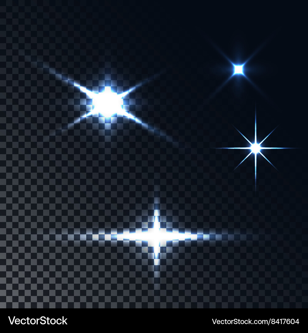 Light effect stars Royalty Free Vector Image - VectorStock