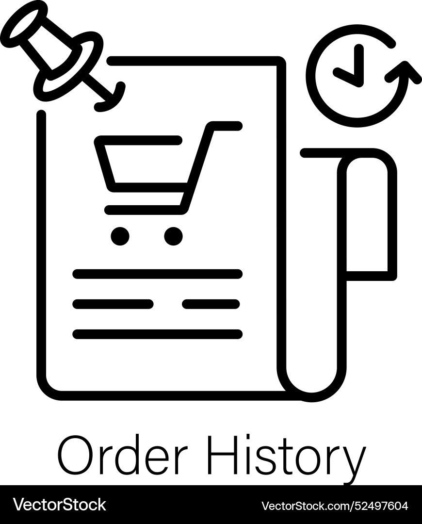 Order history Royalty Free Vector Image - VectorStock