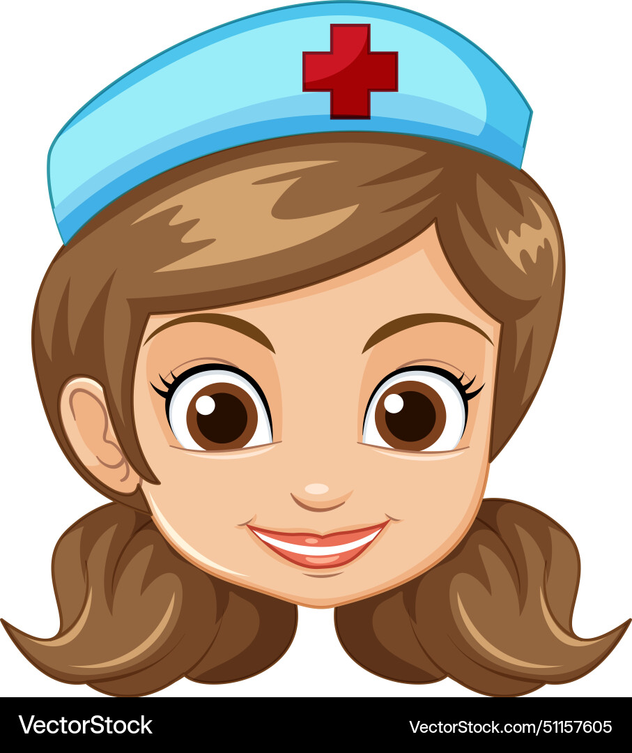 A smiling female nurse Royalty Free Vector Image