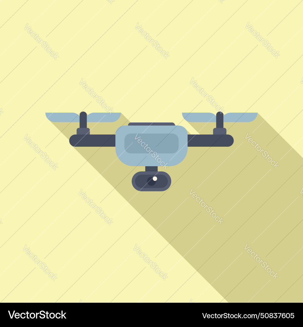 Air drone control icon flat military cam Vector Image