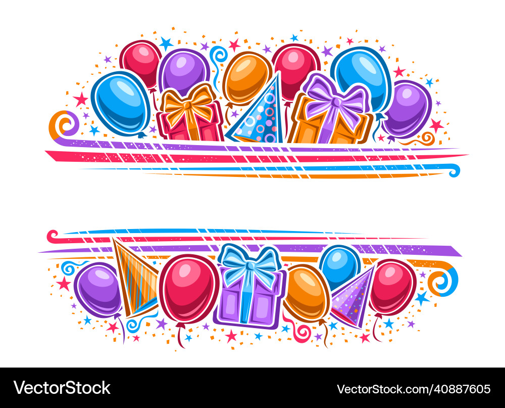 Border for happy birthday Royalty Free Vector Image