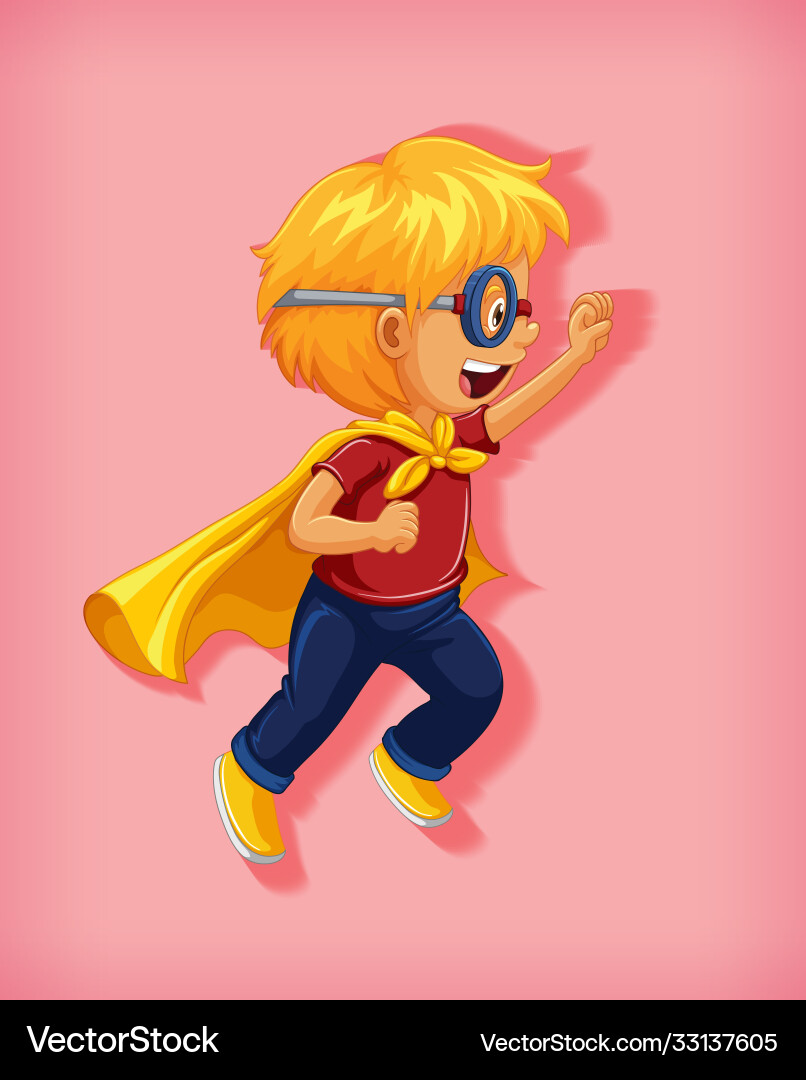 Boy wearing superhero with stranglehold Royalty Free Vector