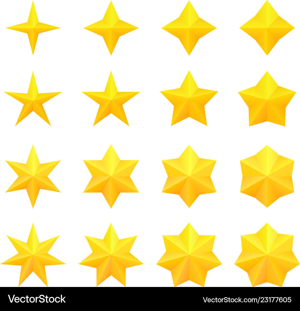 Star Angles Different Vector Images (over 110)