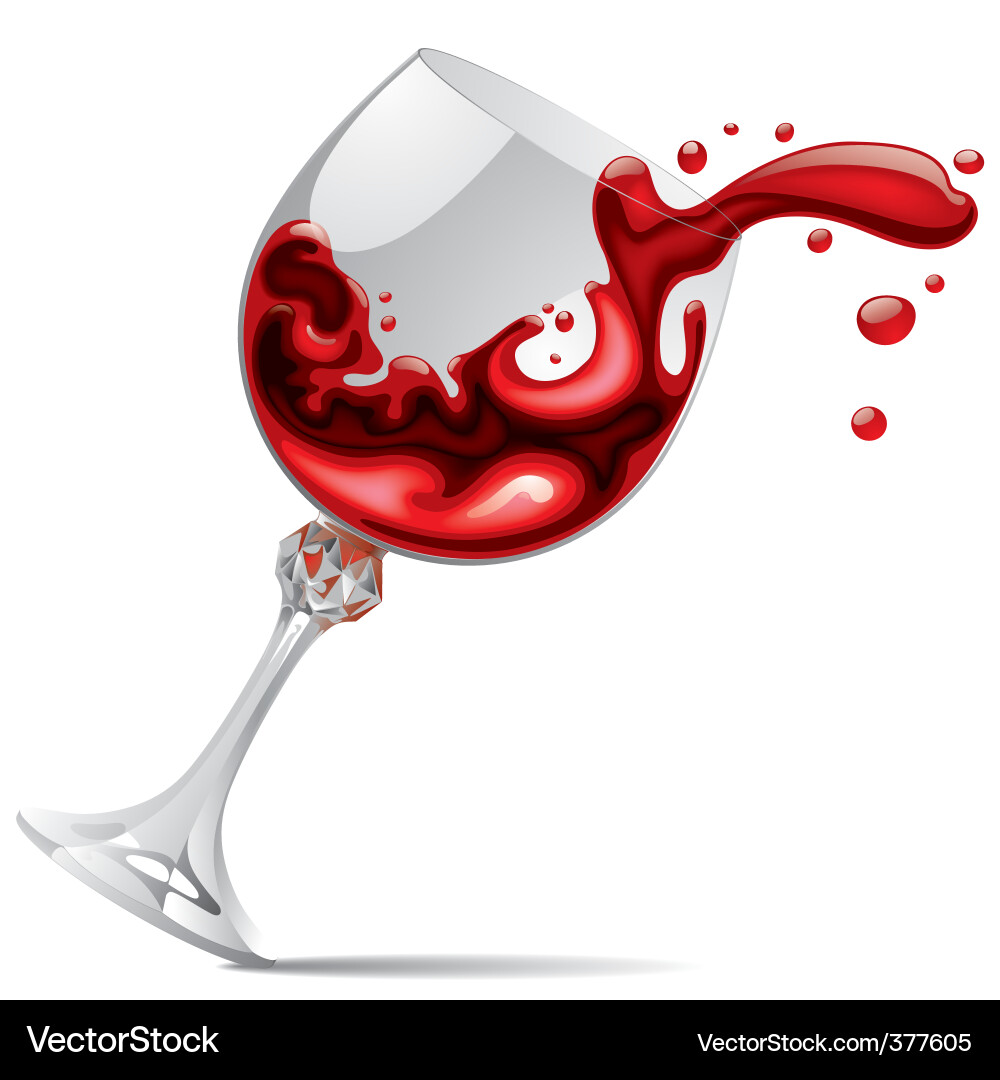 Falling glass Royalty Free Vector Image - VectorStock