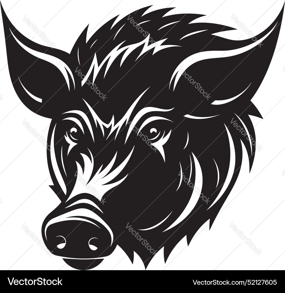 Razorback rumble emblematic logo with boar warcry Vector Image