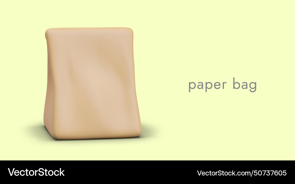 Realistic bag for food products packaging Vector Image