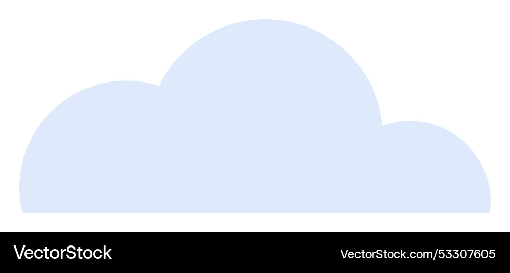 Soft-edged light blue cloud shape Royalty Free Vector Image