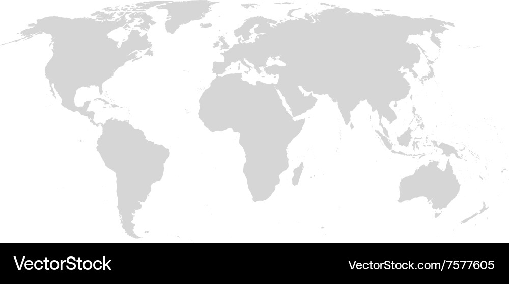 World map gray Royalty Free Vector Image - VectorStock World map gray Royalty Free Vector Image - VectorStock