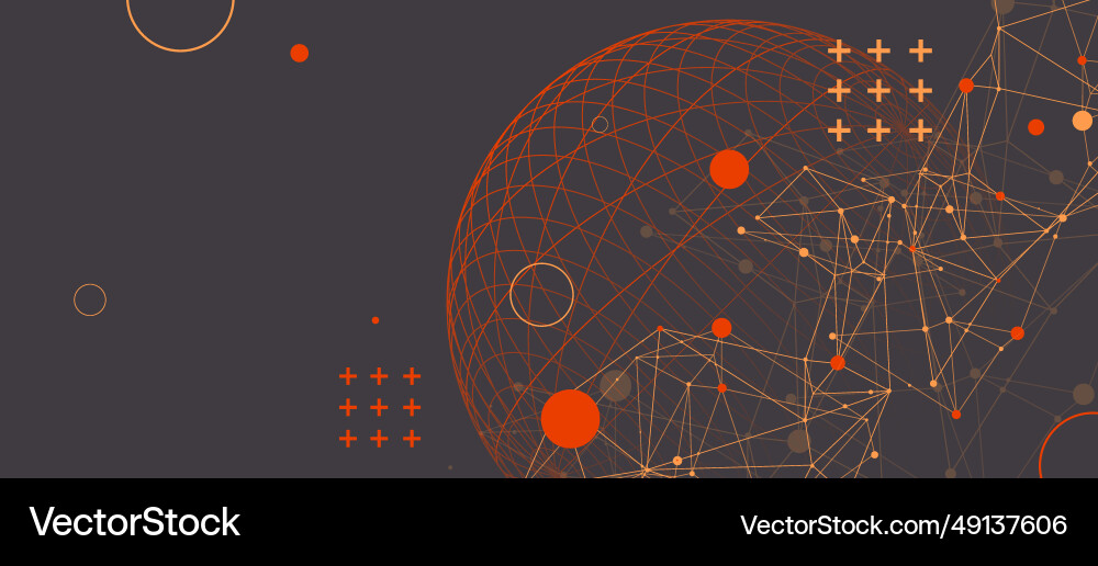 Abstract scientific background using wireframe Vector Image