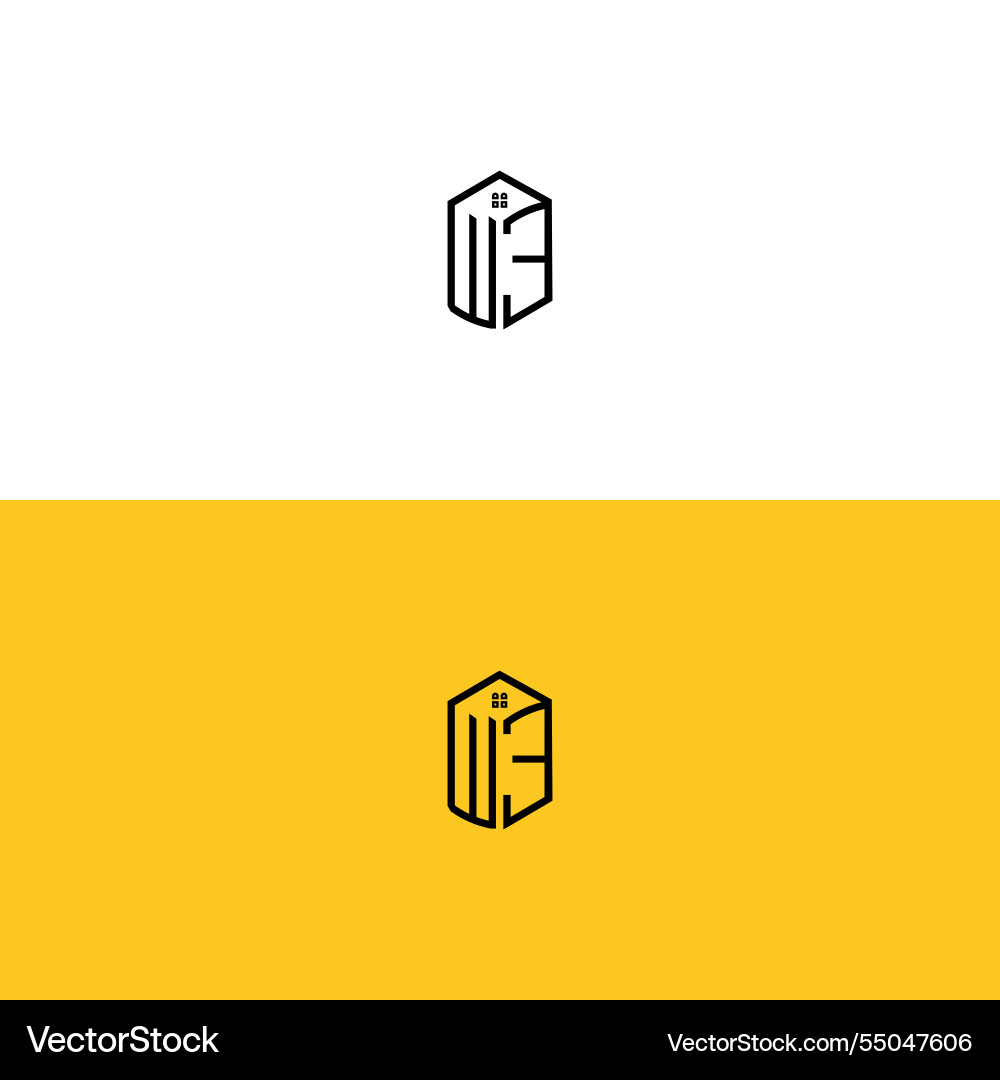 Creative initial we letters box house logo Vector Image