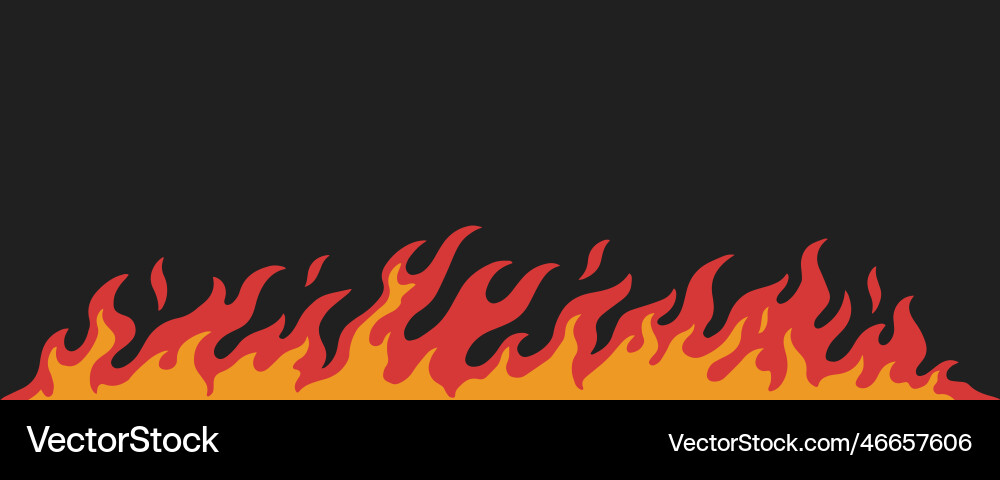 Fire line flat emblem colorful Royalty Free Vector Image