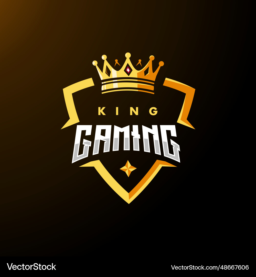 King gaming badge Royalty Free Vector Image - VectorStock