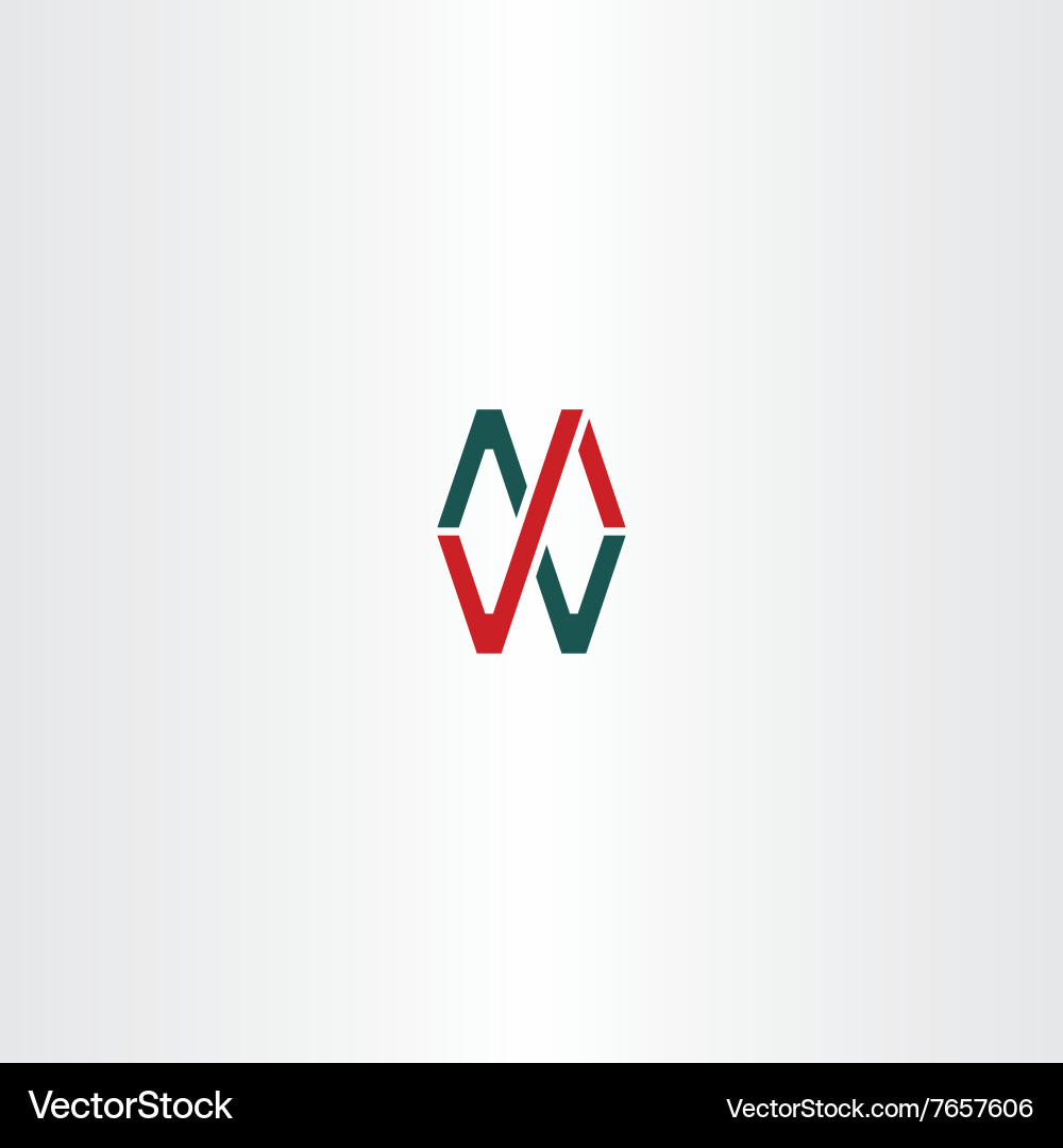 Logo letter m and w icon sign Royalty Free Vector Image