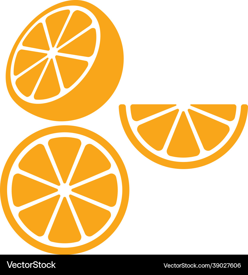 Orange slices Royalty Free Vector Image - VectorStock
