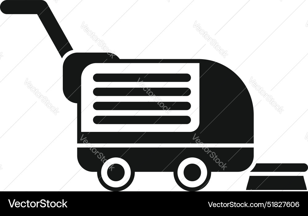 Professional cleaning machine for floor care and Vector Image