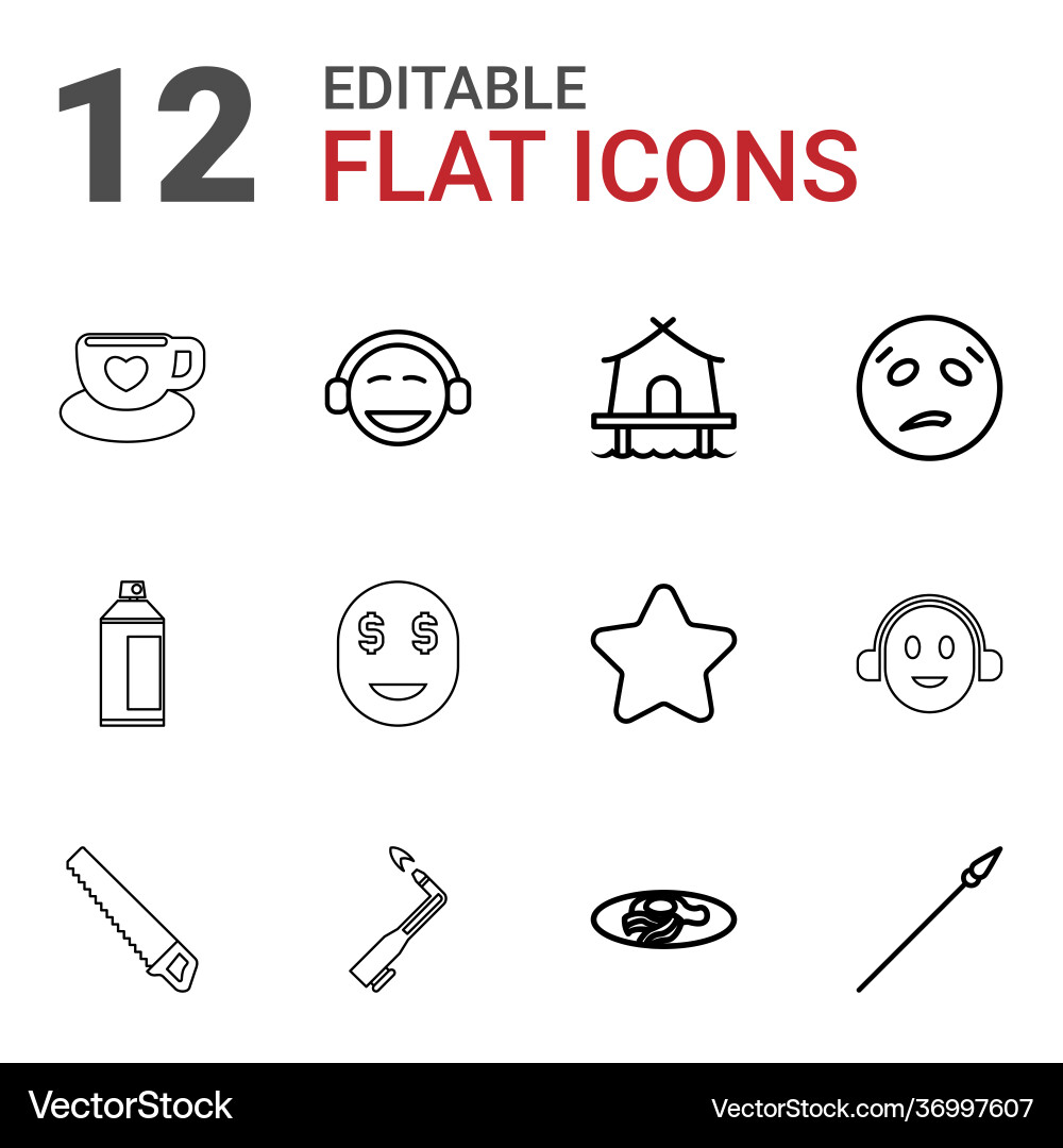 12 clipart icons Royalty Free Vector Image - VectorStock