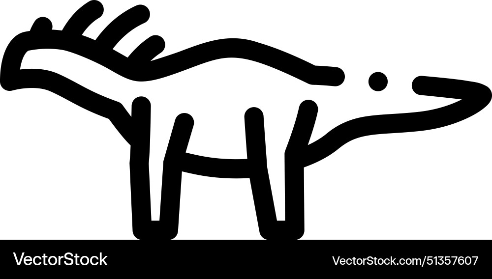 Amargasaurus icon thin linear style design Vector Image