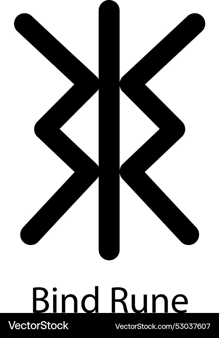 Bind rune Royalty Free Vector Image - VectorStock