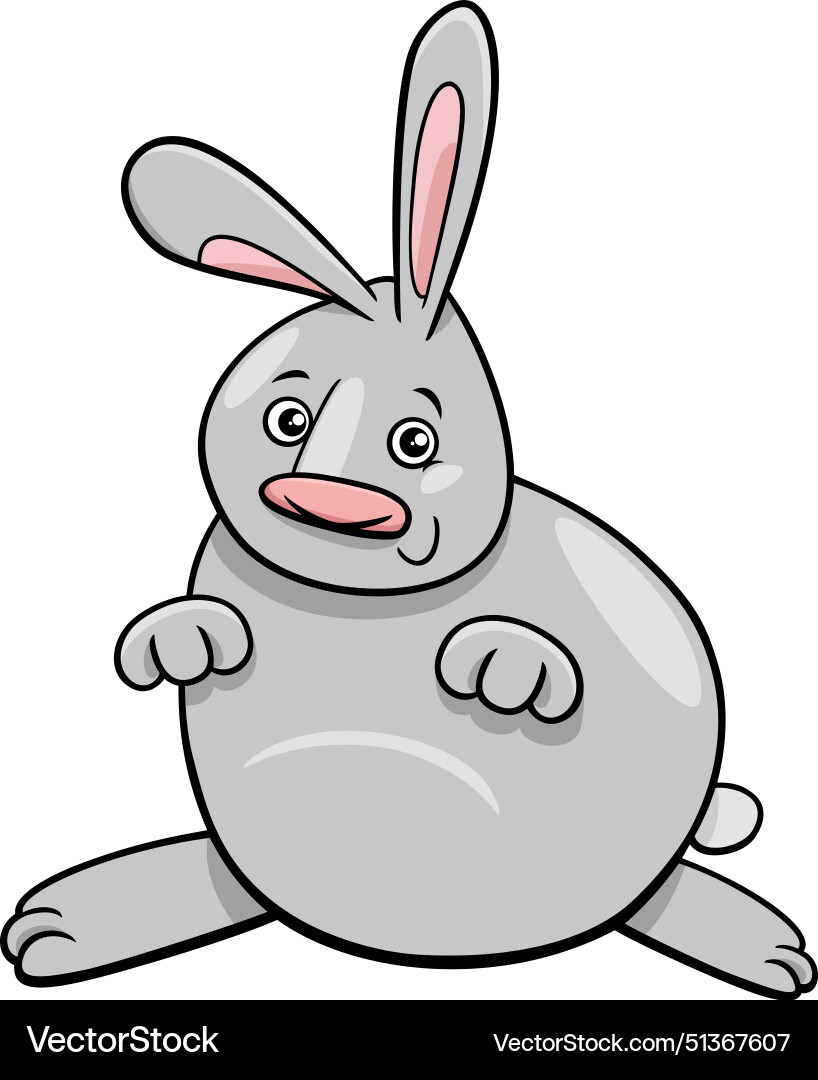 Cartoon rabbit or bunny comic animal character Vector Image