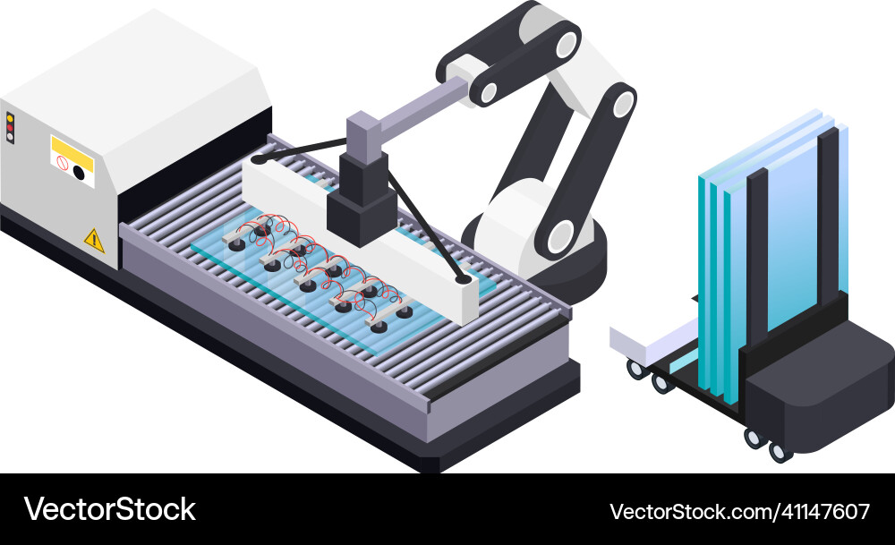Glass production icon Royalty Free Vector Image