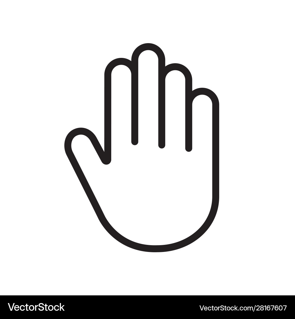 Human hand palm icon Royalty Free Vector Image