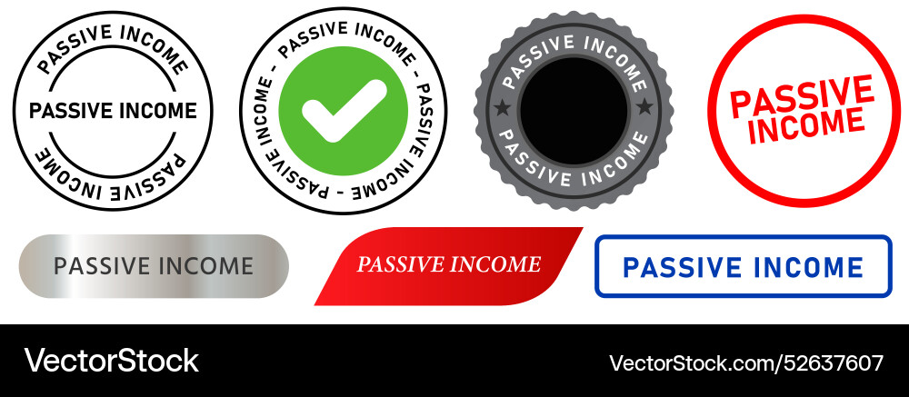 Passive income remote freelance job passivity Vector Image