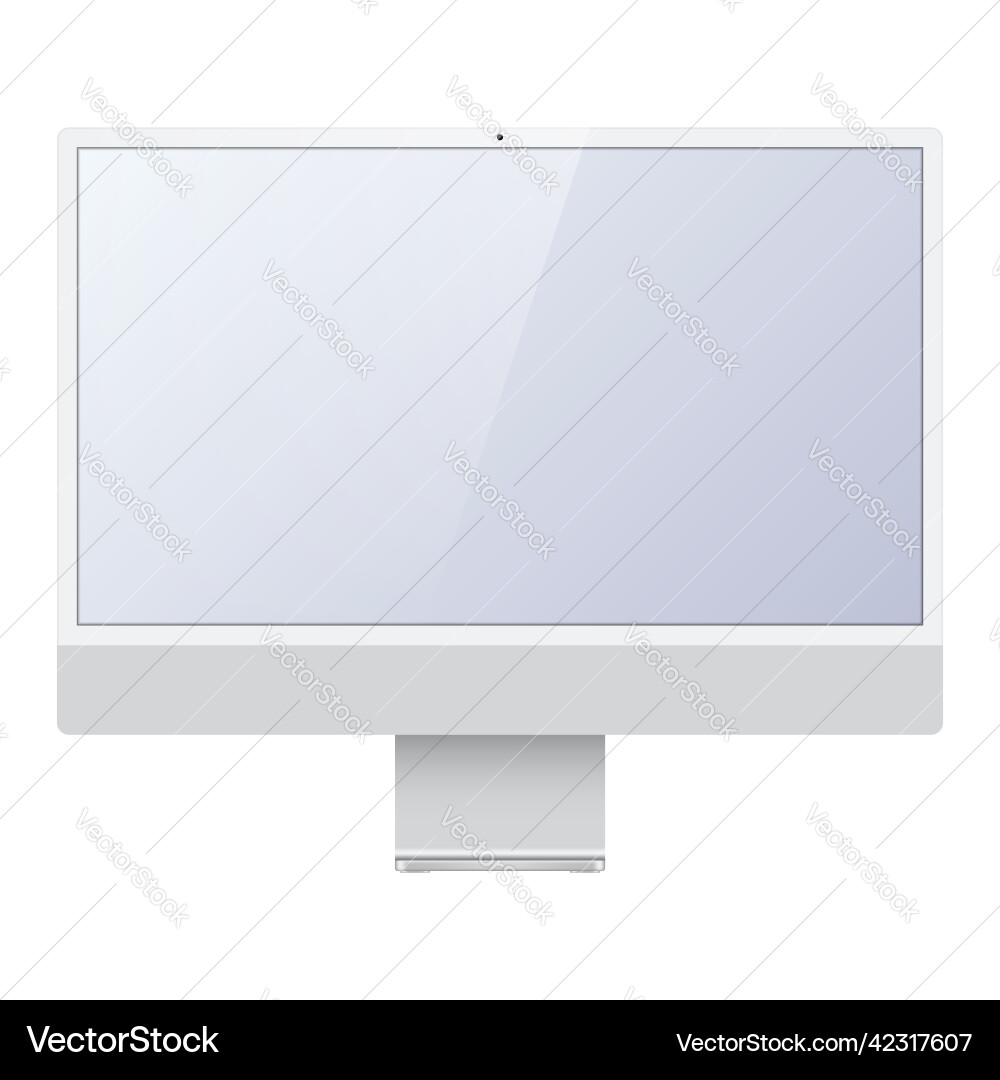 Realistic computer monitor screen Royalty Free Vector Image
