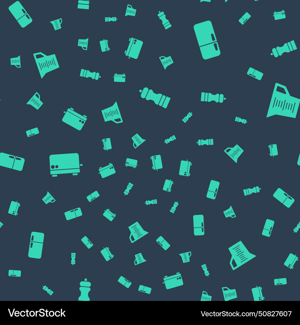 Set pepper refrigerator toaster and measuring cup Vector Image