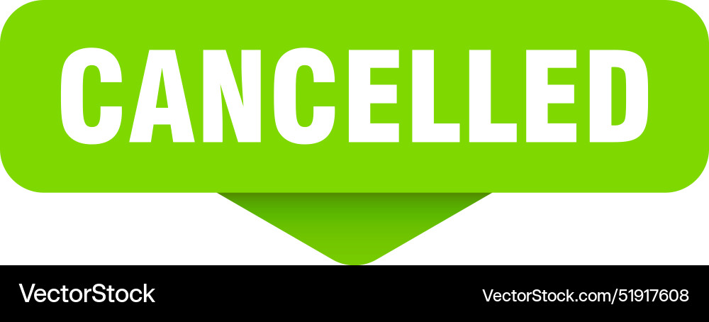 Cancelled sticker cancelled sign on transparent Vector Image