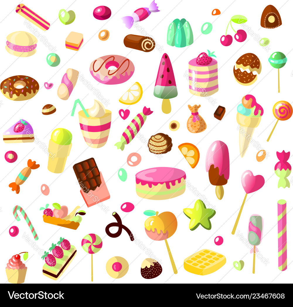 Cartoon Candy Collection - Sweet Treats Royalty Free Vector