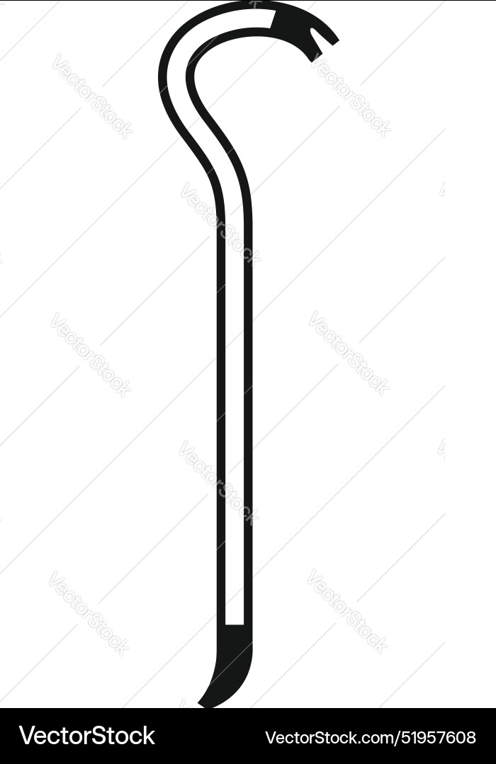 Crowbar icon showing nail pulling and leverage Vector Image