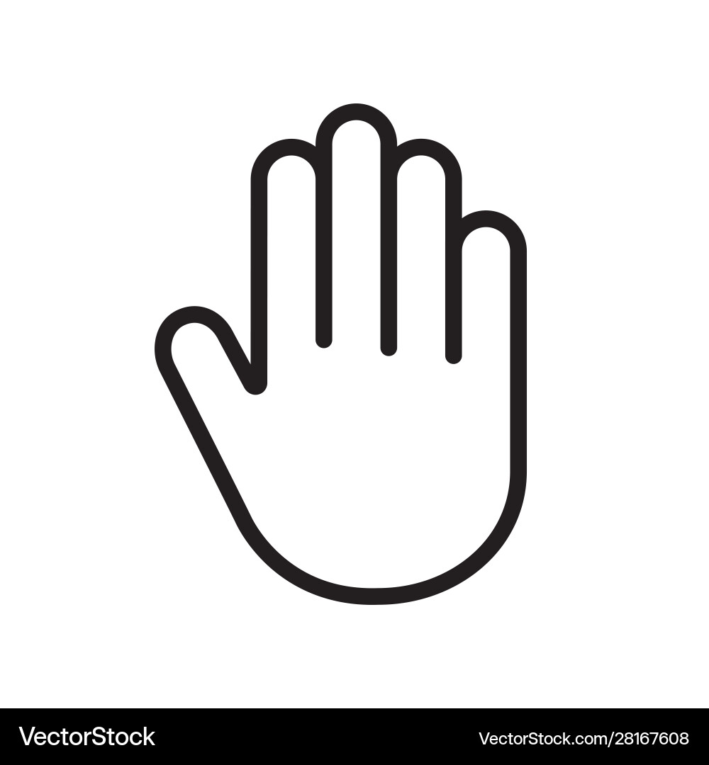 Human hand palm icon Royalty Free Vector Image