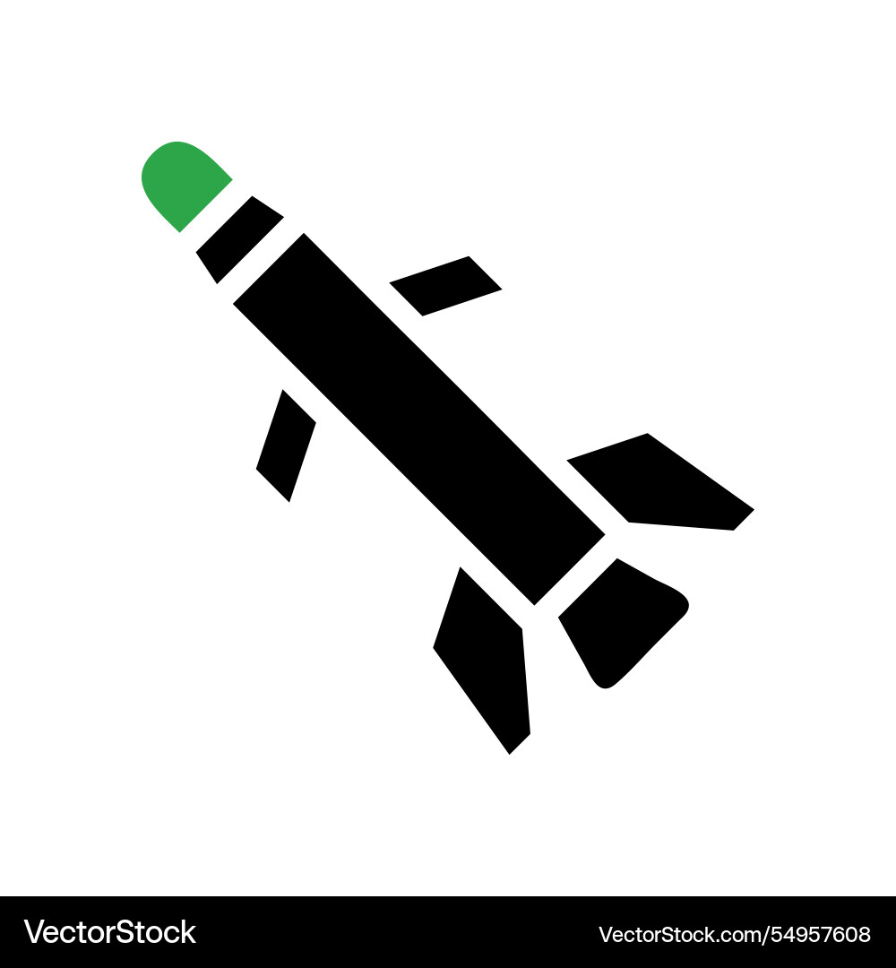 Missile icon military weapon weaponry warfare Vector Image