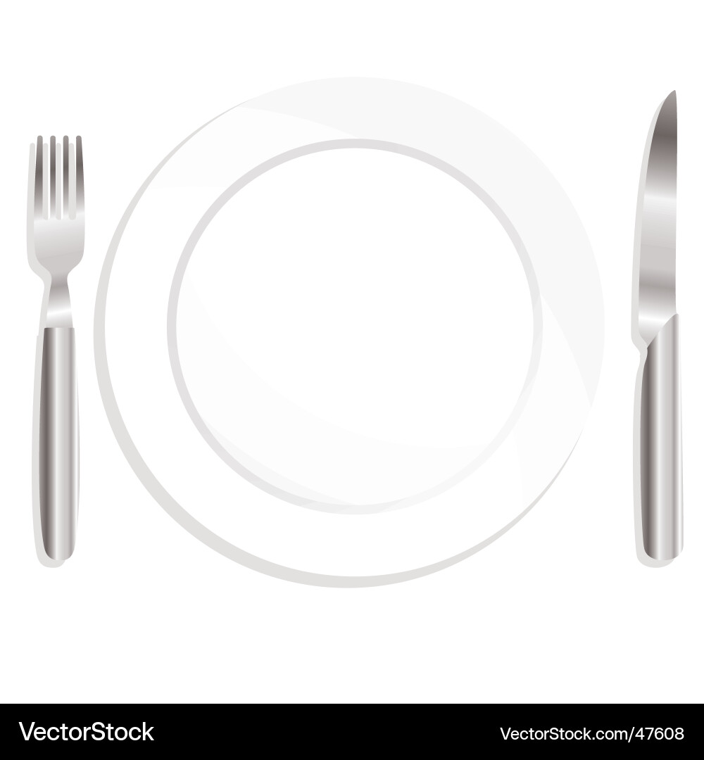 Silverware Set Royalty Free Vector Image - VectorStock